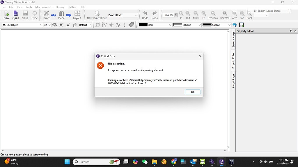 Importing dxf file error occurred parsing element - Newbies - Seamly Patterns Forum