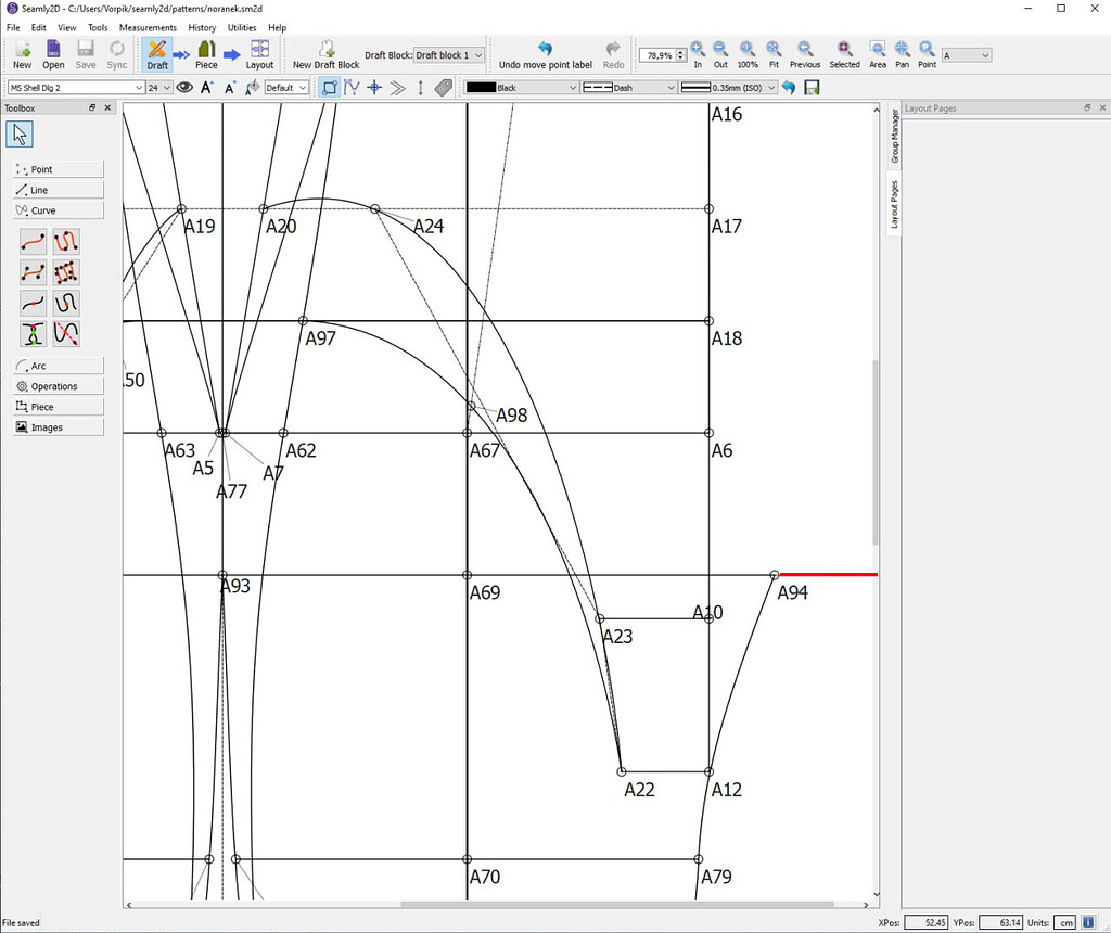 How can I draw a curve of a specific length, same as another curve? - How Do I...? - Seamly ...