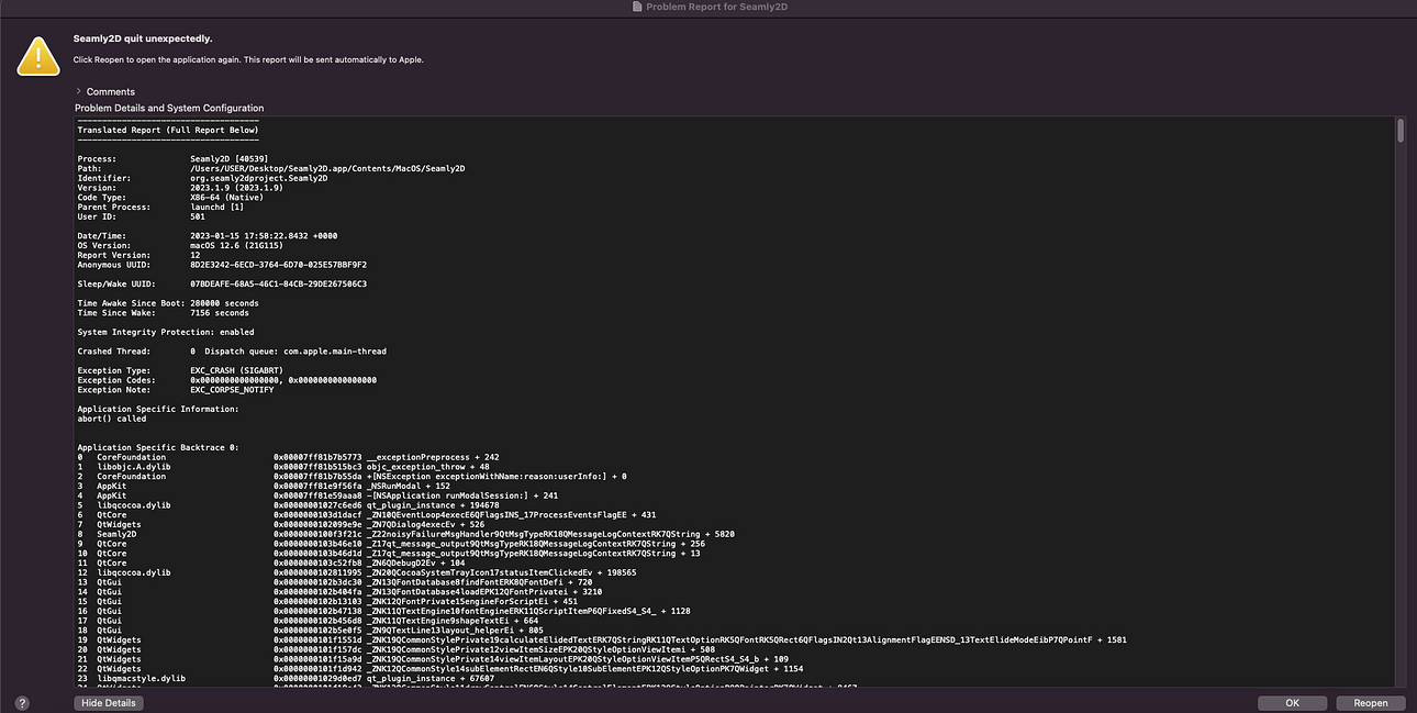 Seamly2d Keeps Closing Bug Reports Issues Seamly Patterns Forum