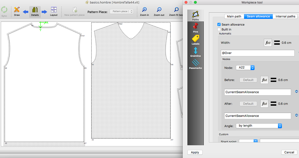 Seam allowance colors inside my pattern - Bug Reports / Issues - Seamly Patterns Forum