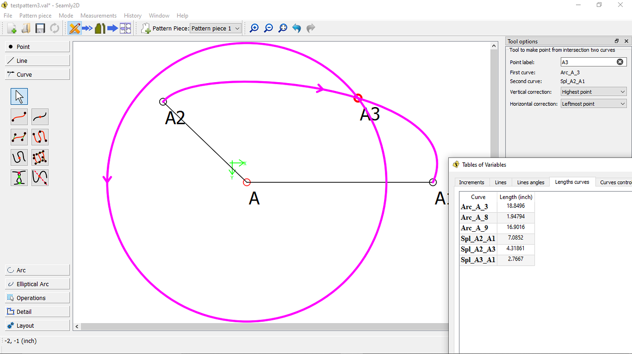 Make "point intersection curves" tools define lengths - User Requests/Suggestion Box - Seamly ...