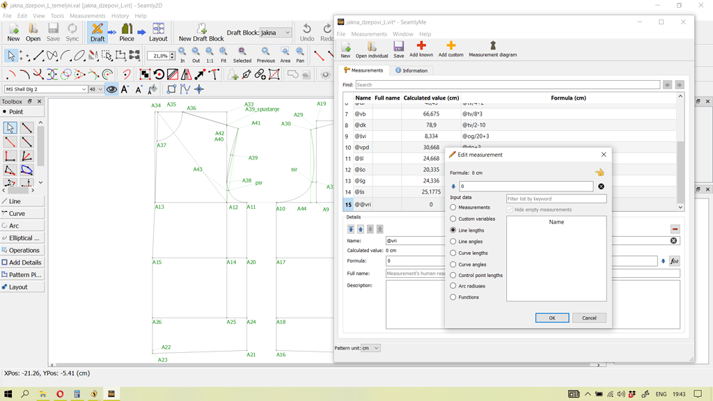 Why I can't add the line lengths in the SeamlyME measurement? - Seamly Patterns Forum