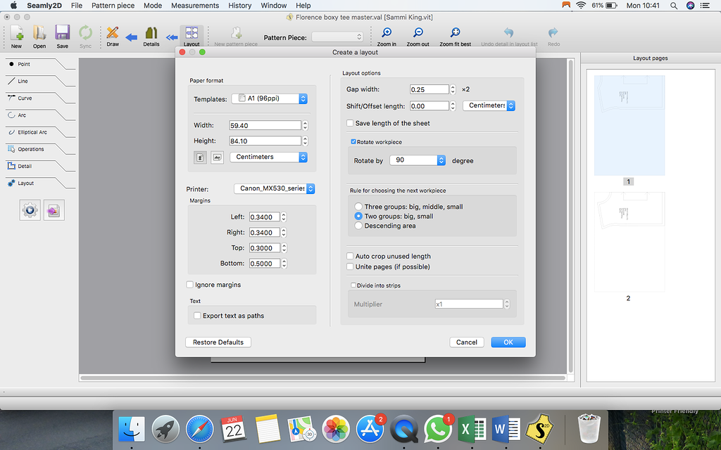 Creating Layouts with optimised space and pages - Documentation / How to - Seamly Patterns Forum