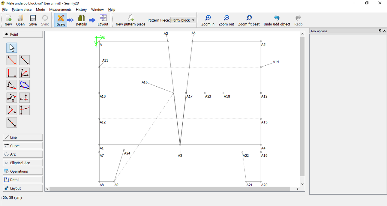 Issue: Line/Axis point tool - Bug Reports / Issues - Seamly Patterns Forum