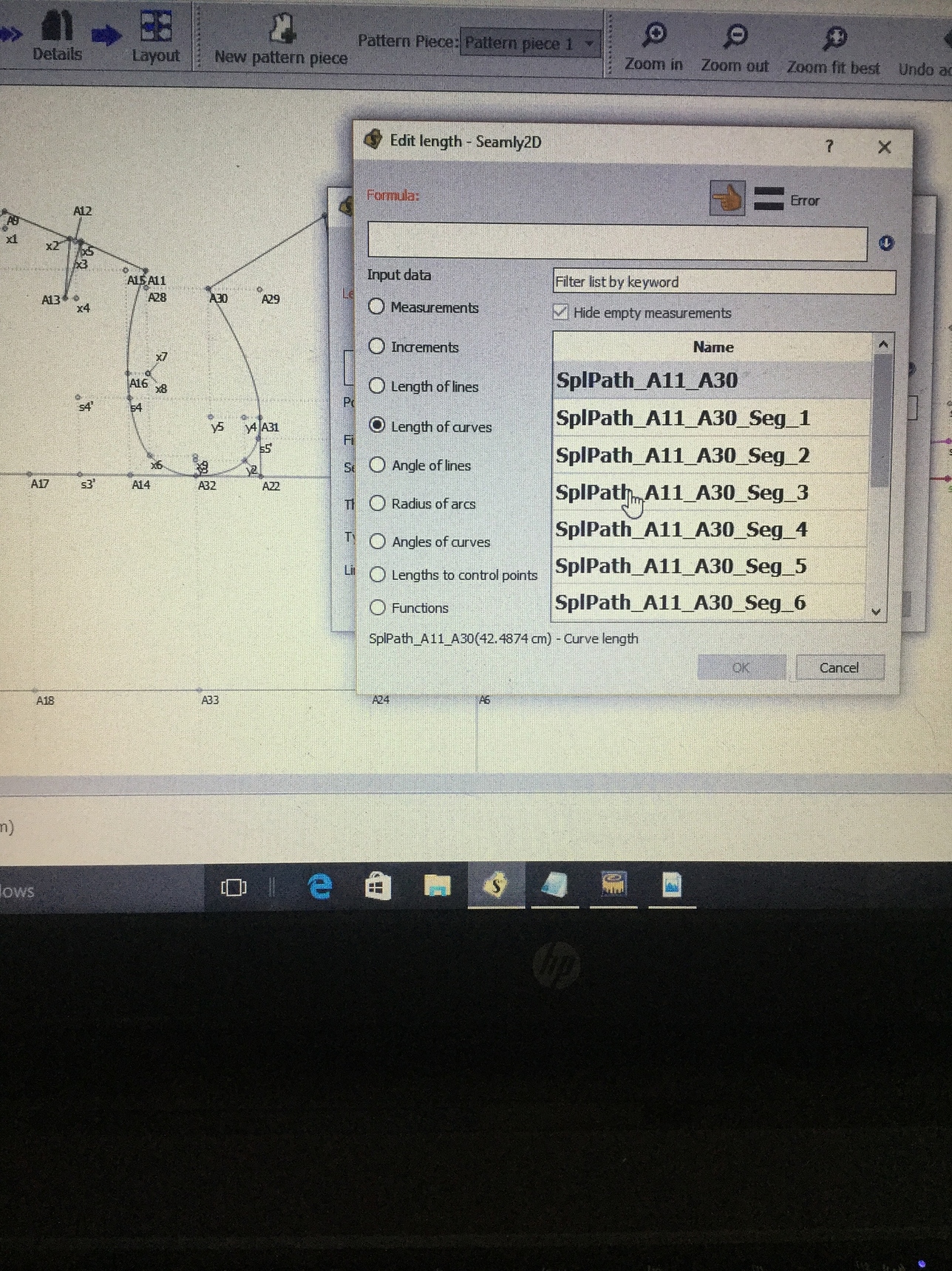 Select a portion of a curve between specific anchor points - Documentation / How to - Seamly ...
