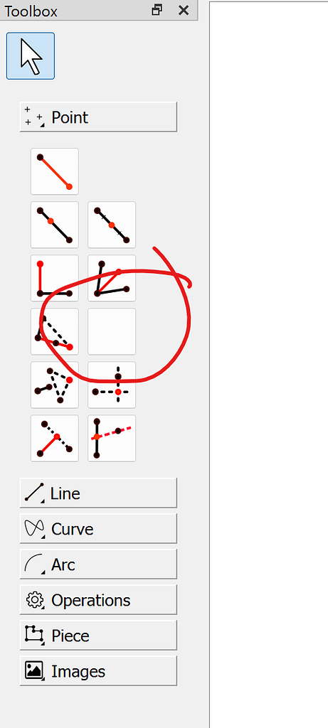 "Point - intersect arc and line" tool has no icon - Bug Reports ...